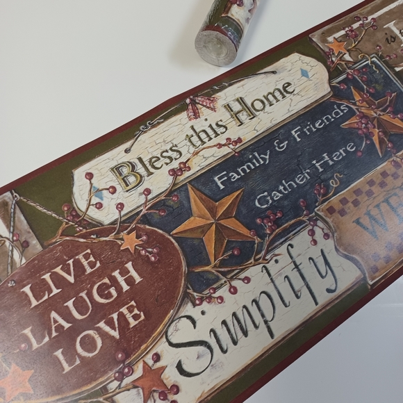 York Wallcovering Co | Wall Decor | Wallpaper Border Country Signs ...